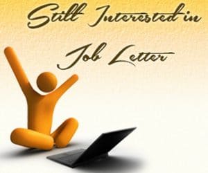 Sample Still Interested in Job Letter - HR Letter Formats