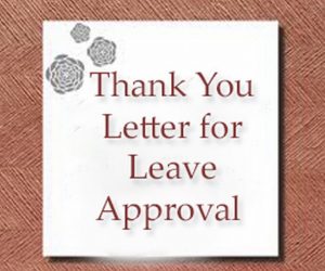 Thank You Letter for Leave Approval Sample - HR Letter Formats