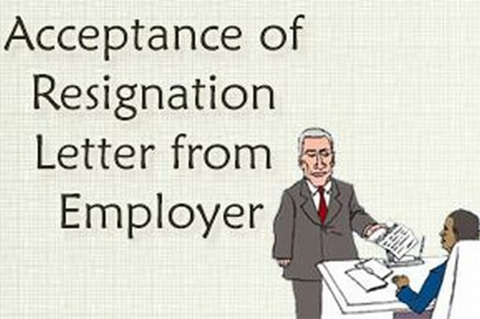 Acceptance of Resignation Letter from Employer - HR Letter Formats