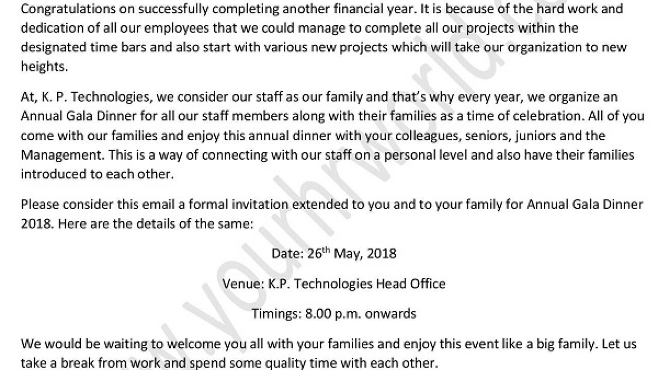 Business Dinner Invitation Email Example Polito Weddings