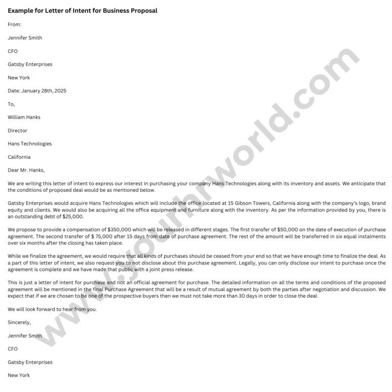 Business Tie Up Proposal Letter Format