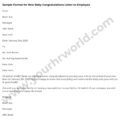 Congratulations Letter to Employee for New Born Baby