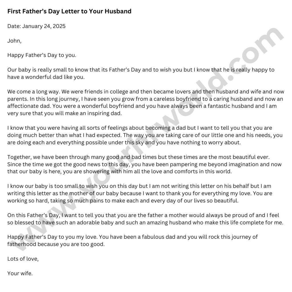 A Letter to My Husband on His First Father's Day