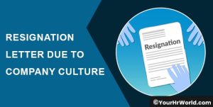 Simple Resignation Letter Due to Company Culture Sample
